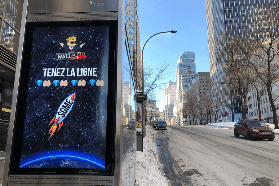 The GameStop investment saga meets outdoor advertising
