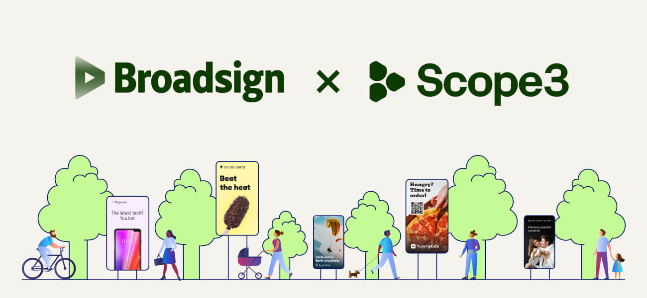 Advancing carbon transparency in digital out-of-home with Broadsign and Scope3