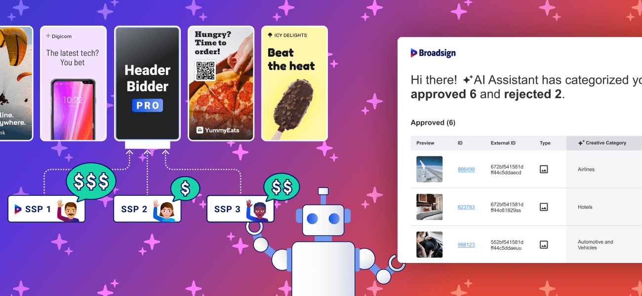 Revolutionizing Broadsign’s Programmatic SSP: AI creative assistance and extended brand safety